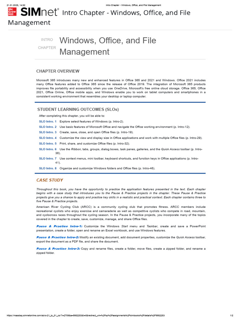 Intro Chapter - Windows, Office, and File Management | PDF | Window (Computing) | Microsoft Office