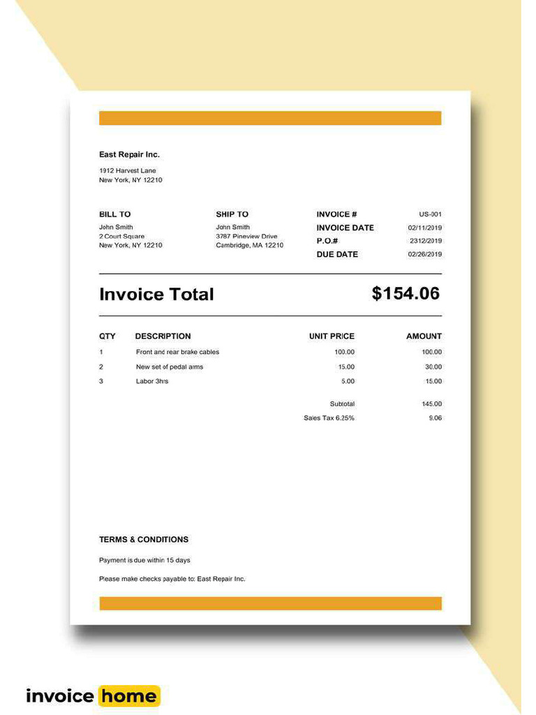 Professional Invoice Templates - Over 100 Free | PDF