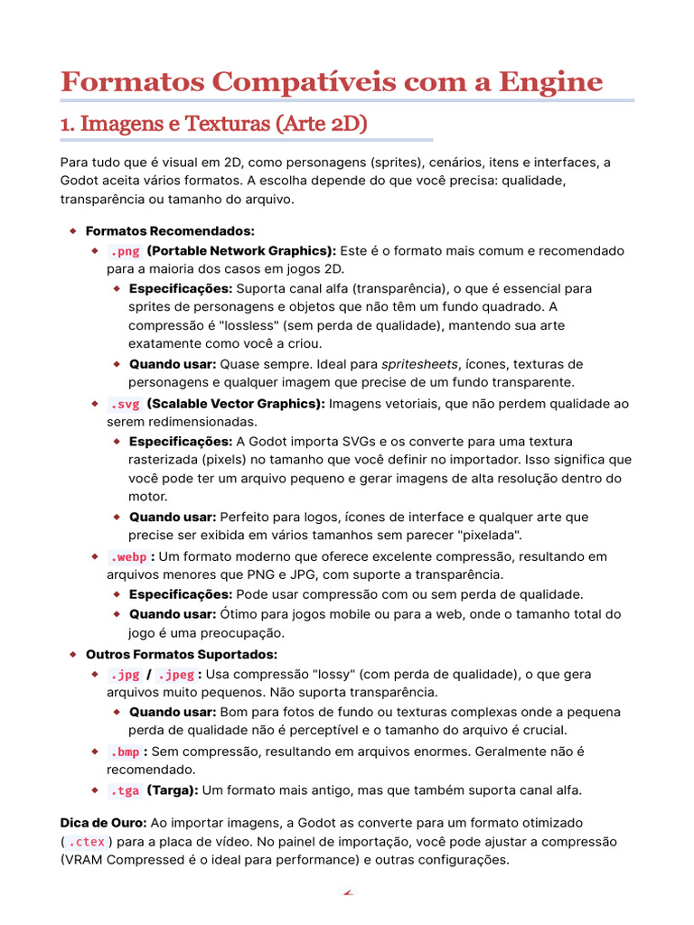 Formatos de Arquivos para Godot 4 | PDF | Informática