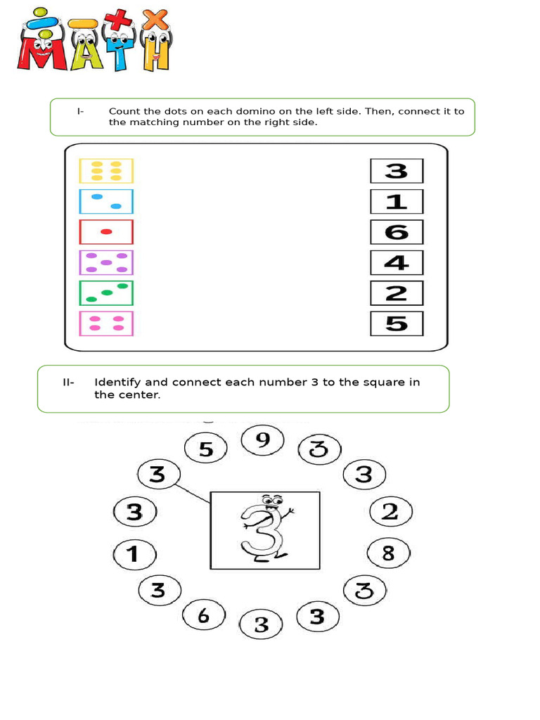 Domino Counting and Matching Activity | PDF