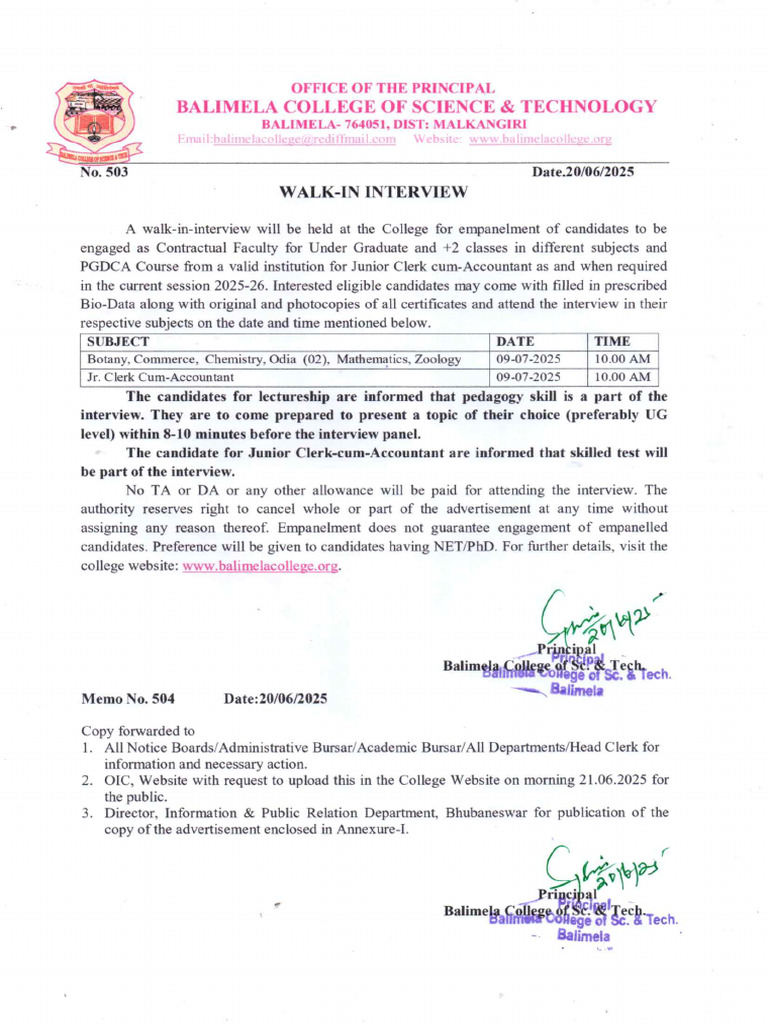 Contractual Faculty Bio-data Format | PDF