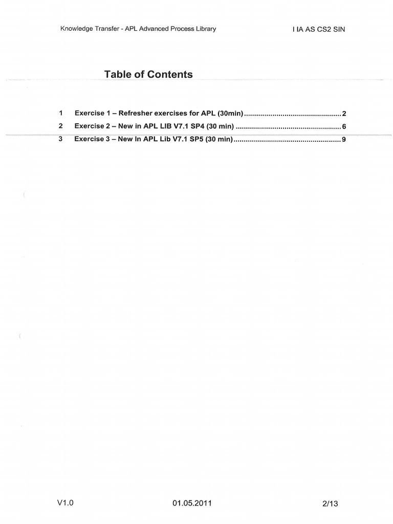 Excercises APL | PDF