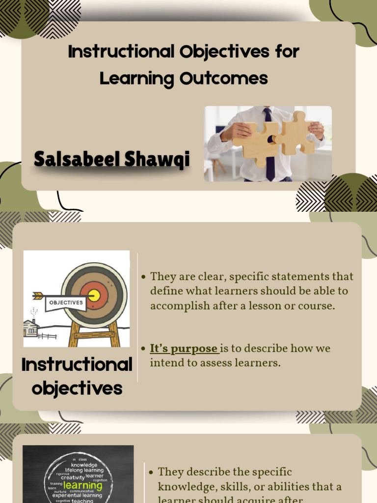 Salsabeel Shawqi - Presentation-Chapter 6 Learning Outcomes | PDF | Educational Assessment ...