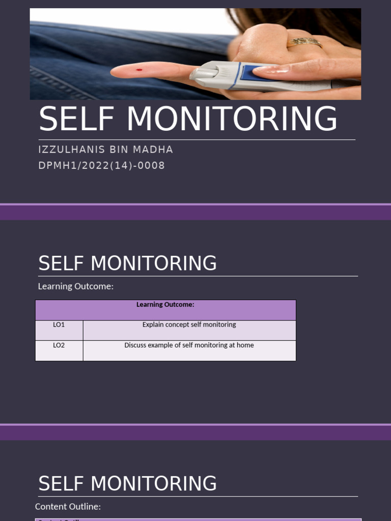 Self Monitoring | PDF