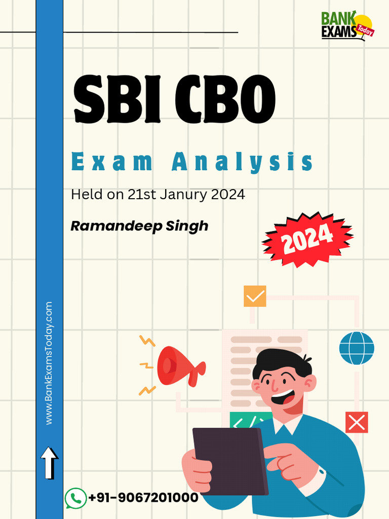 Sbi Cbo Previous Paper 2024 | PDF | Banks | Cheque
