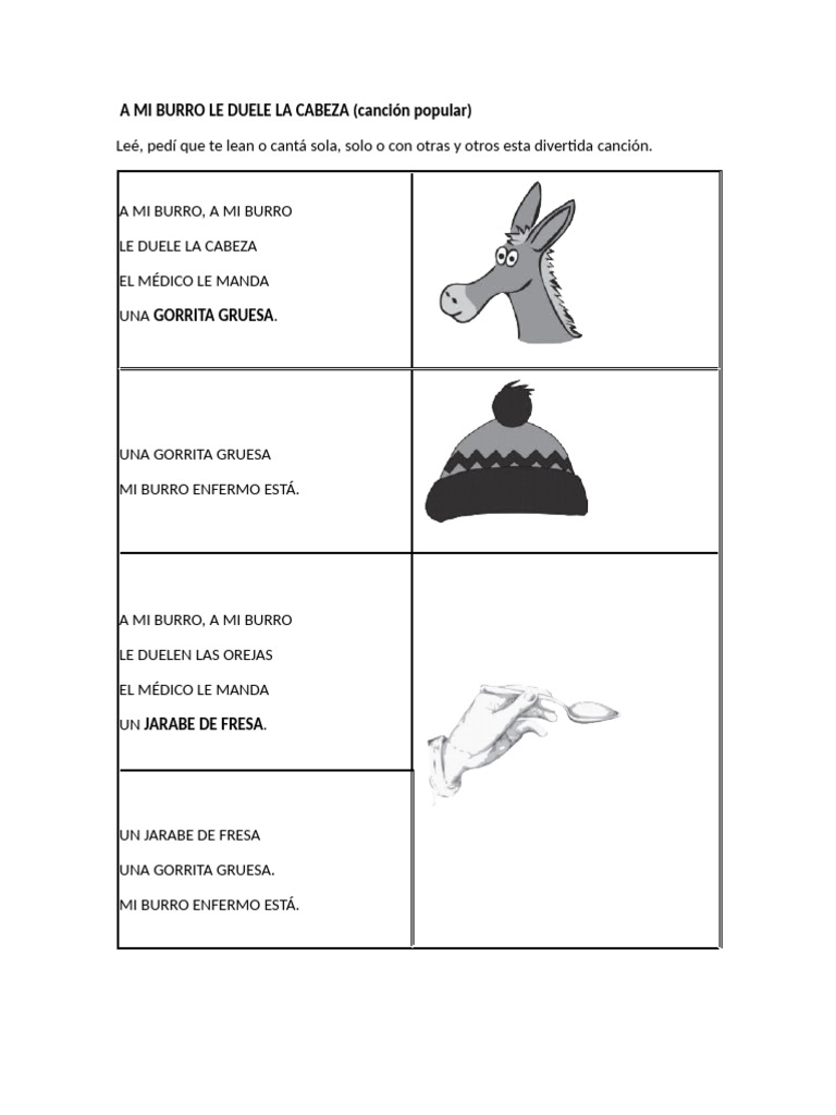 A Mi Burro Le Duele La Cabeza | PDF