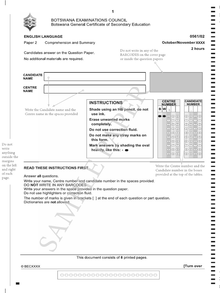 English Specimen | PDF