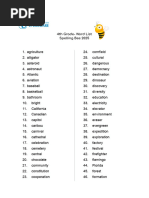 Grade 3 - Spelling Bee Word List | PDF
