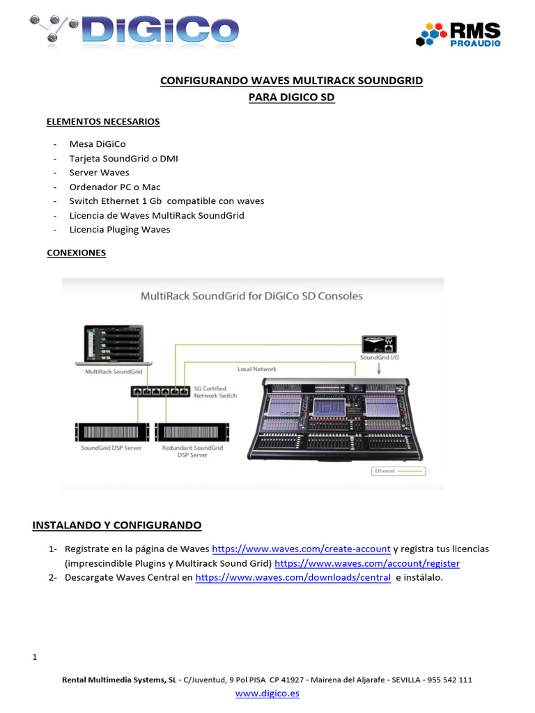 NT01 Configurando MultiRack SoundGrid Con DiGiCo SDX Consoles Con Remote Control | PDF ...
