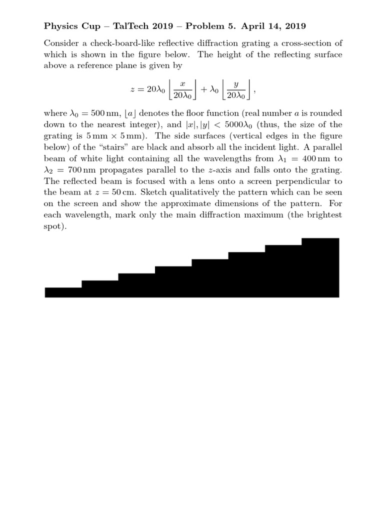 Physics Cup - Taltech 2019 - Problem 5. April 14, 2019 | PDF