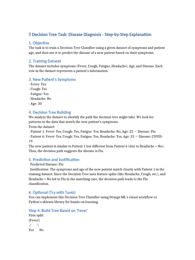 Disease Diagnosis Using Decision Tree | PDF