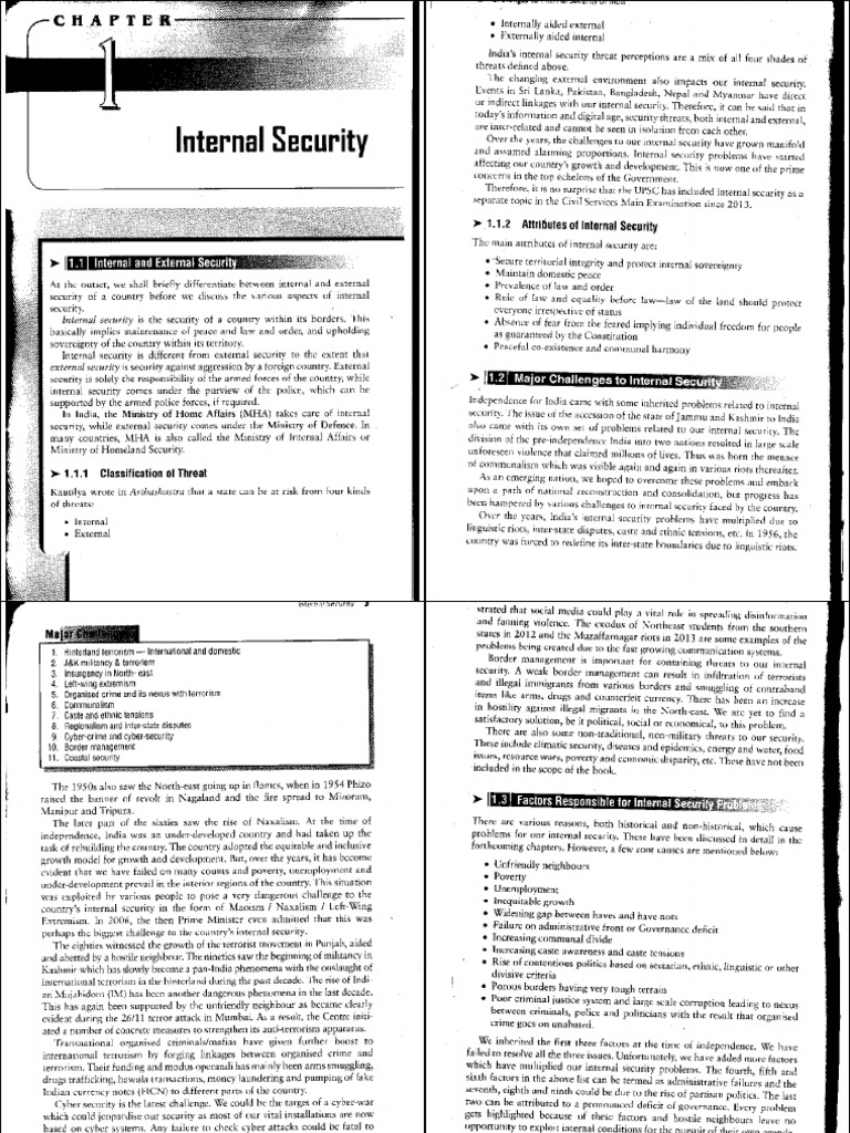 Internal Security of India Ashok Kumar Singh | PDF
