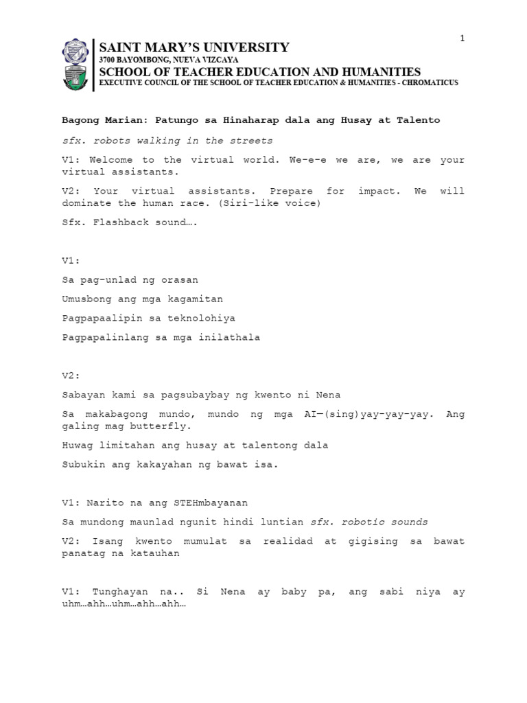 Steh Final TD Script 1 | PDF