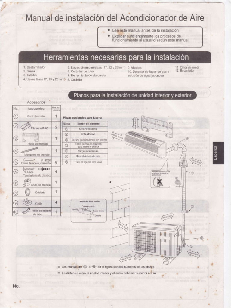 Instalación Acondicionador de Aire Guía | PDF