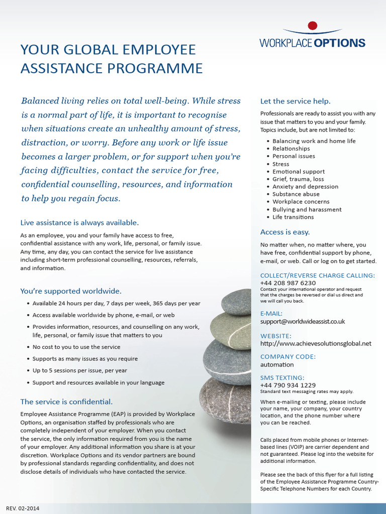 Workplace Options EAP Universal Flyer | PDF | Text Messaging