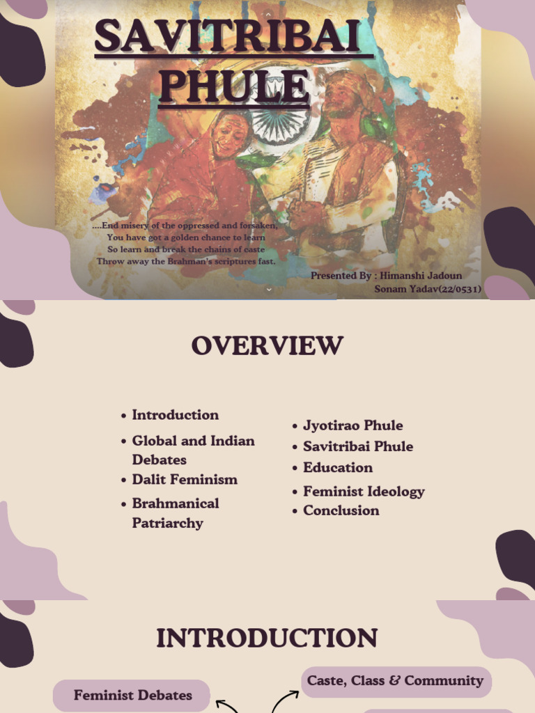 Savitribai Phule - 20250412 - 102909 - 0000 | PDF | Gender Studies | Feminism
