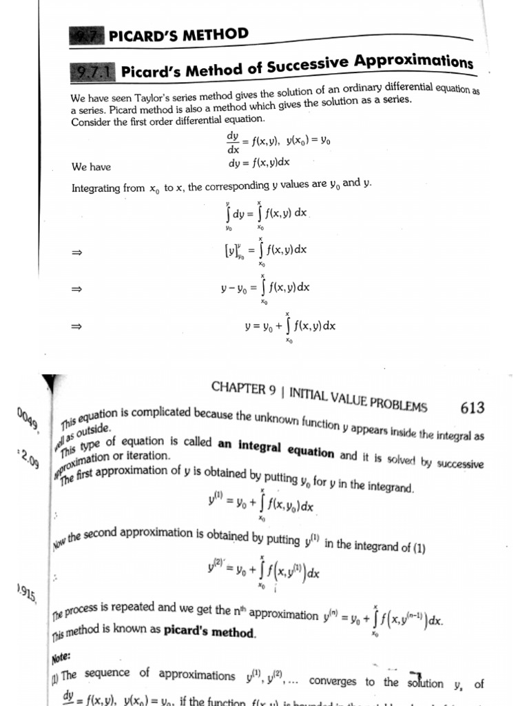 Picard's Method 1 | PDF