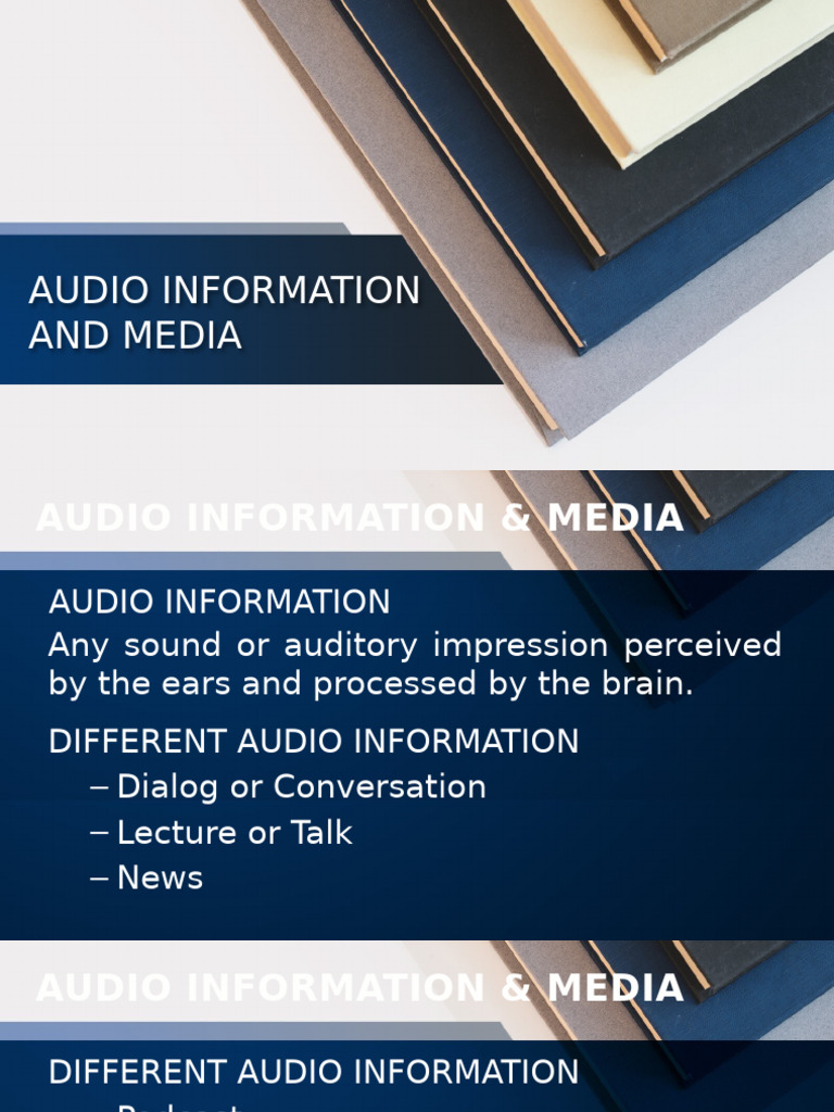 Audio Information and Media | PDF