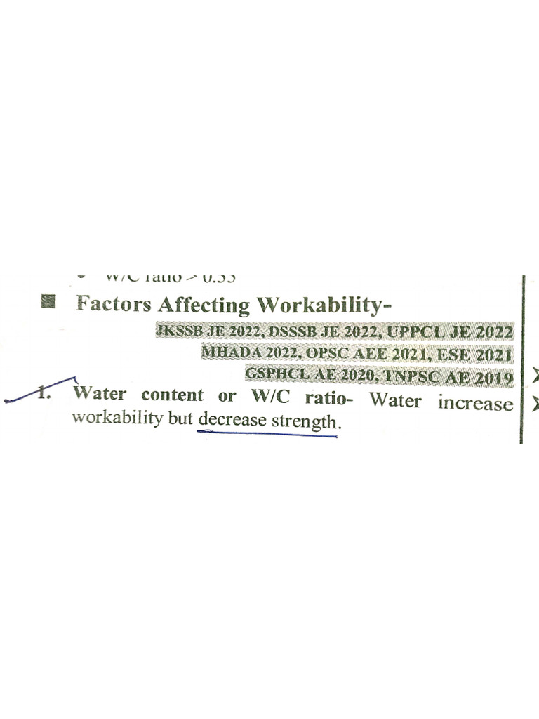 Factor Affecting Workability | PDF
