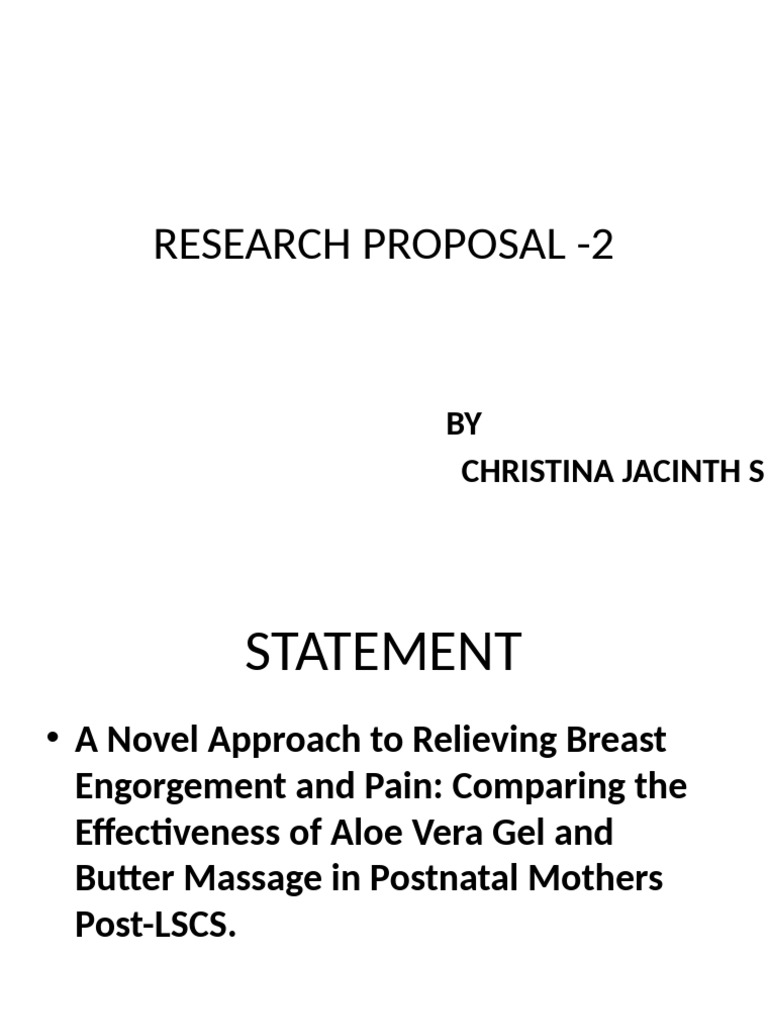 Research Proposal - 2 | PDF | Breastfeeding | Postpartum Period