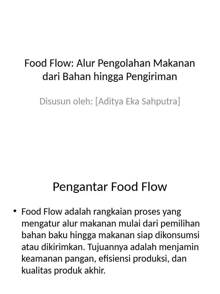 Food Flow Presentation Aditya | PDF