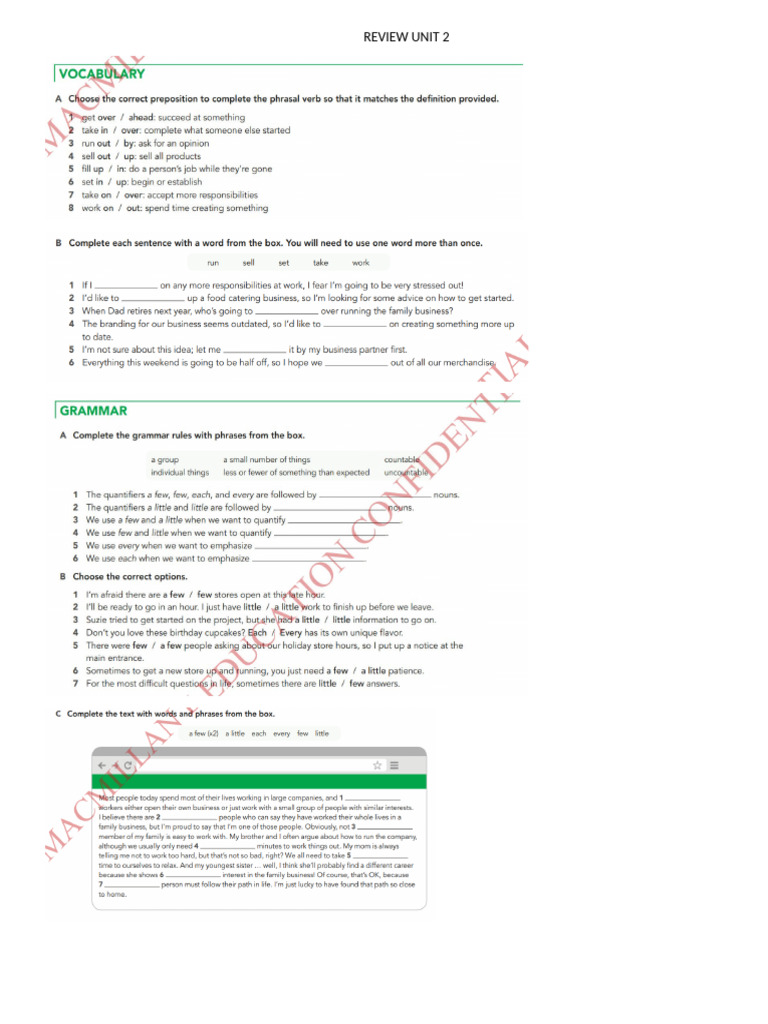 Review Unit 2 | PDF