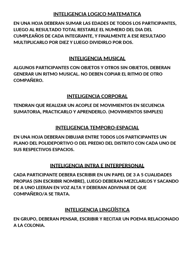 Inteligencia Logico Matematica | PDF