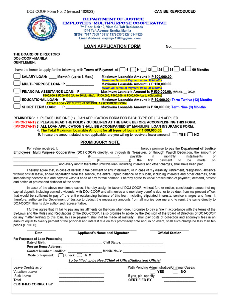 Loan Application - SL, MPL, STL, EL, FAL | PDF | Interest | Fee