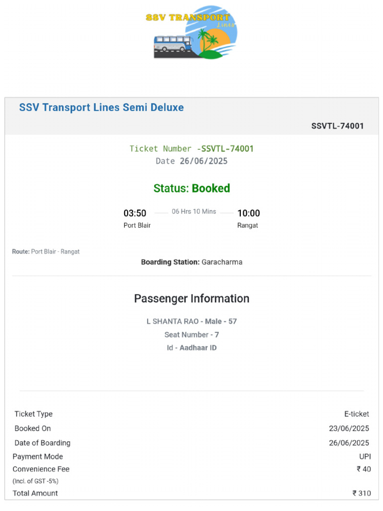 Bus Ticket | PDF