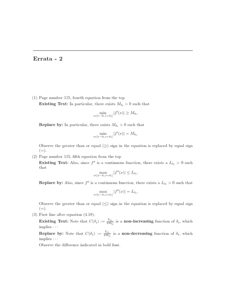 Errata 2 | PDF