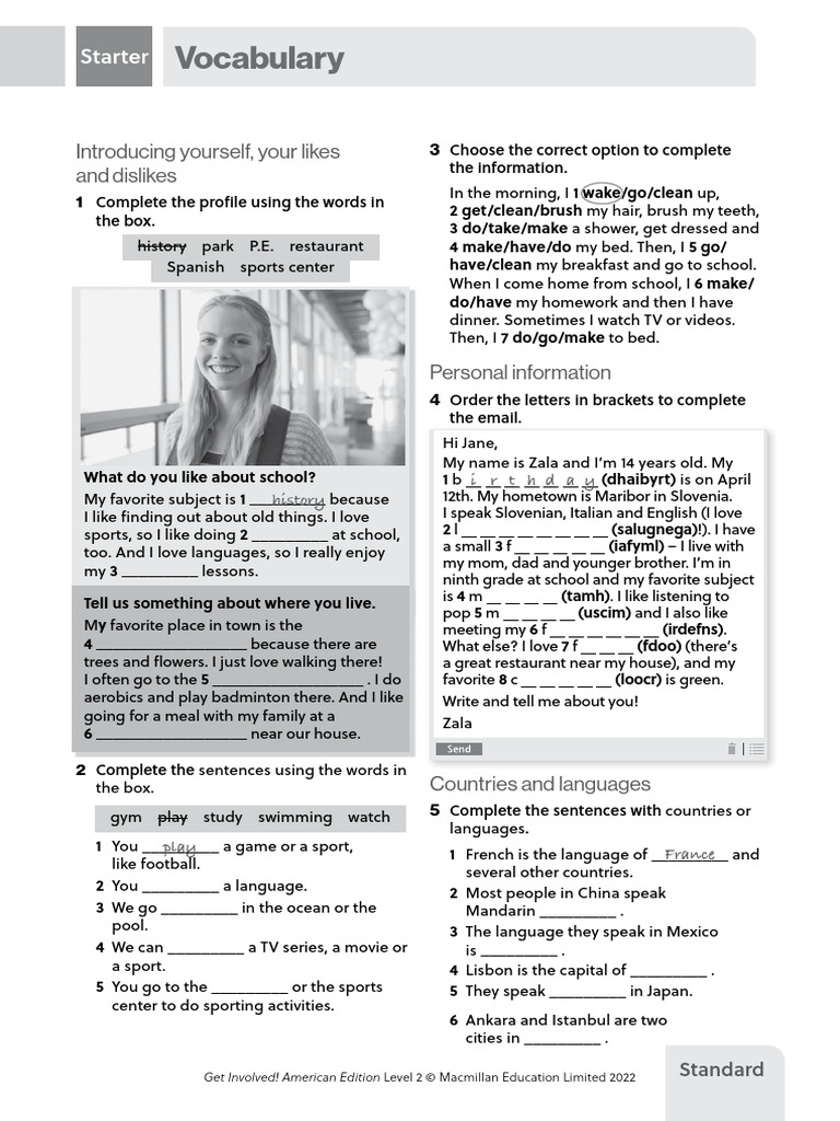 Vocab Standard Starter | PDF | Linguistics | Human Communication