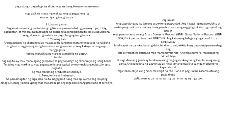 Pagsulong Maaari Kayang Magkaroon NG Pagsulong Kahit Walang Pag-Unlad ...