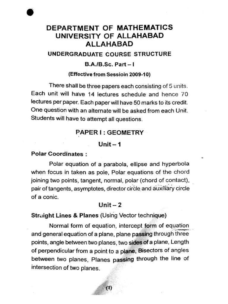 Maths Syllabus | PDF