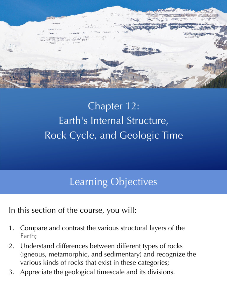 Chapt - 12 - Earths Internal Structure Rock Cycle & Geologic History ...