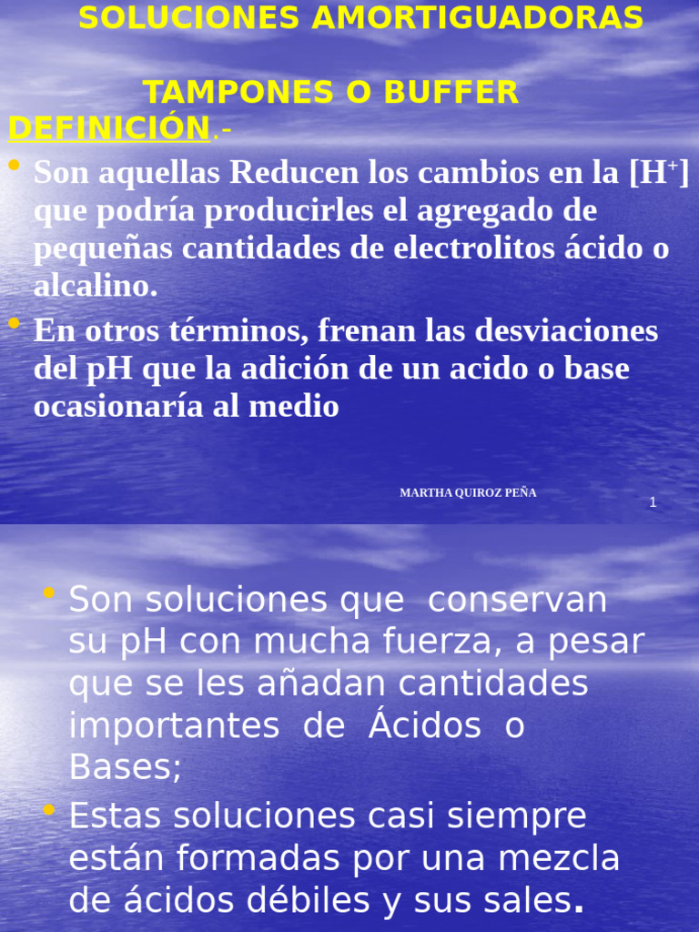 Importancia de las Soluciones Buffer | PDF | Solución tampón ...