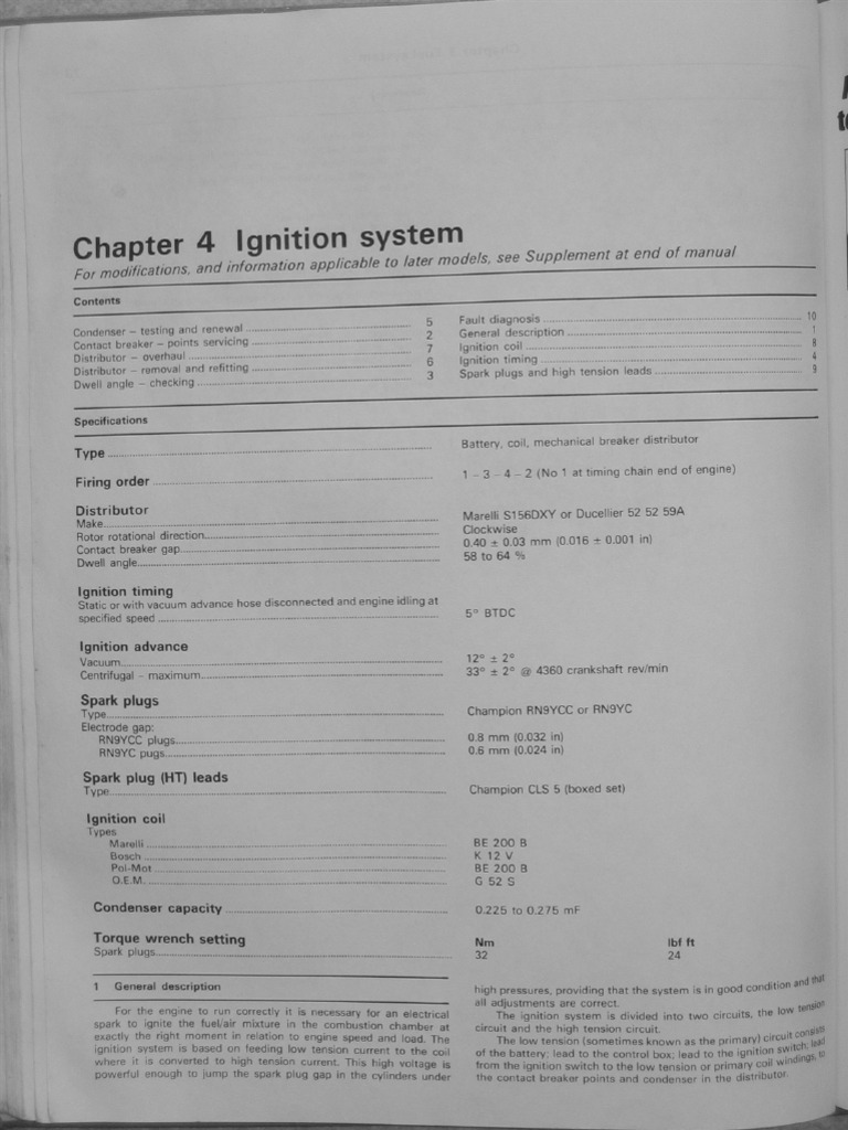 R04 - Ignition system | PDF