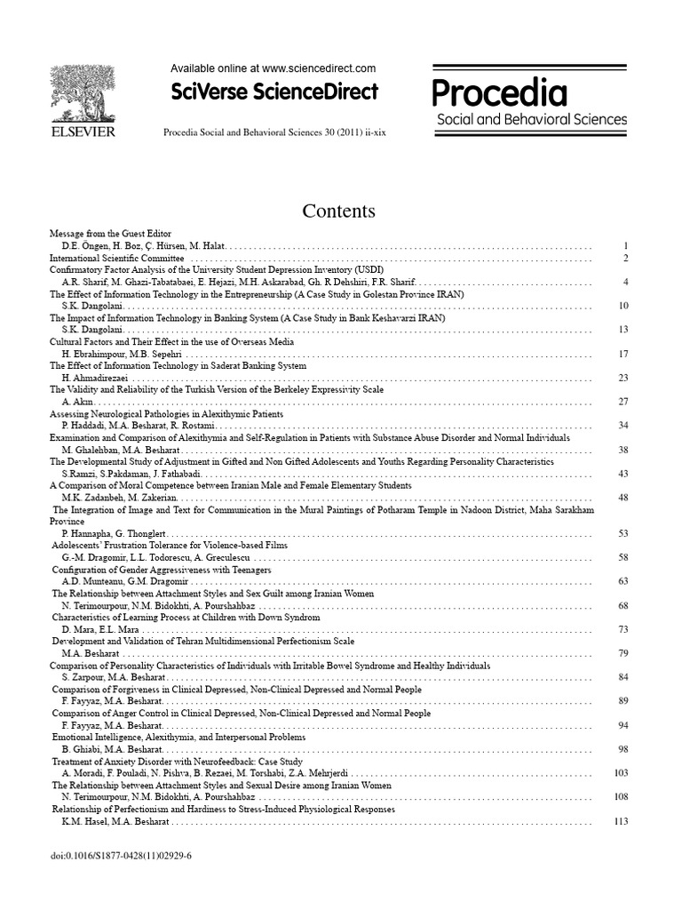 Insights on Behavioral Sciences Research | PDF | Perfectionism ...