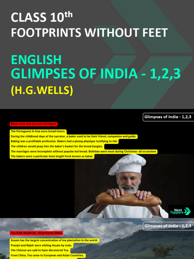 CLASS 10 ʰ: Footprints Without Feet | PDF