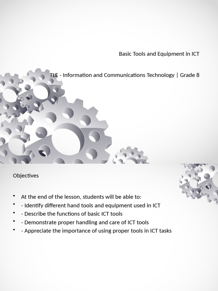 Basic Tools in ICT Grade8 Presentation Animated Styled | PDF