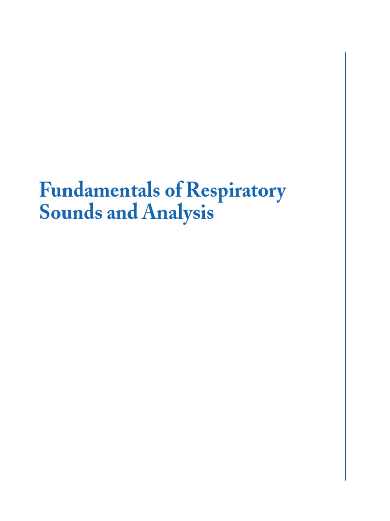 Fundamentals of Respiratory System and Sounds Analysis | PDF | Lung ...