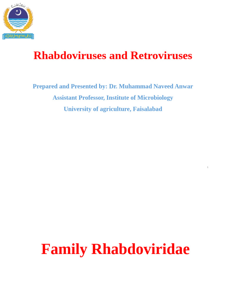 Rhabdoviruses and Retroviruses | PDF | Retrovirus | Virus