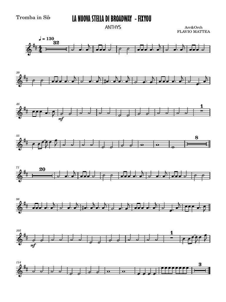 La Nuova Stella Di Broadway - Fixyou-Tromba - in - Sib | PDF