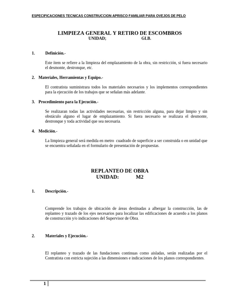 Especificaciones Tec Py Ovejos de Pelo Aprisco | PDF | Fundación ...