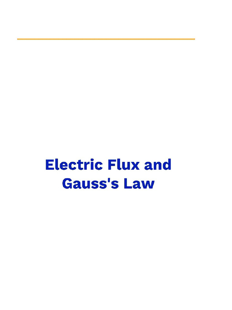 Electric Flux & Gauss's Law - Unacademy | PDF