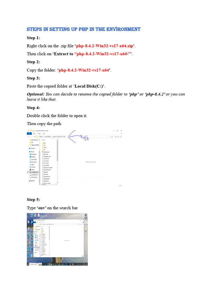 Steps in Setting Up PHP in The Environment | PDF