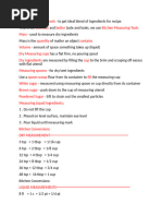 Cooking Measurement Abbreviations | PDF | Cooking, Food & Wine | Wellness