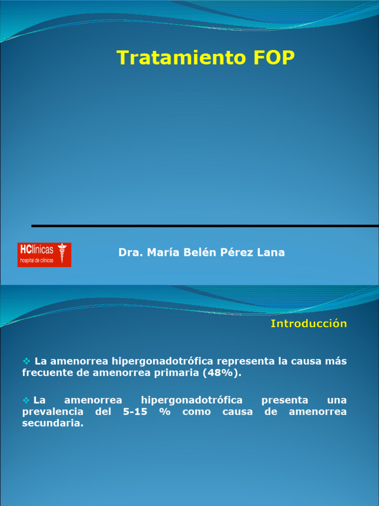 Tratamiento FOP | PDF | Ginecología | Especialidades Medicas