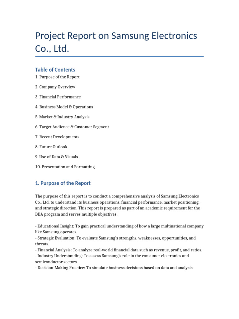 Samsung Electronics Business Report 2022 | PDF