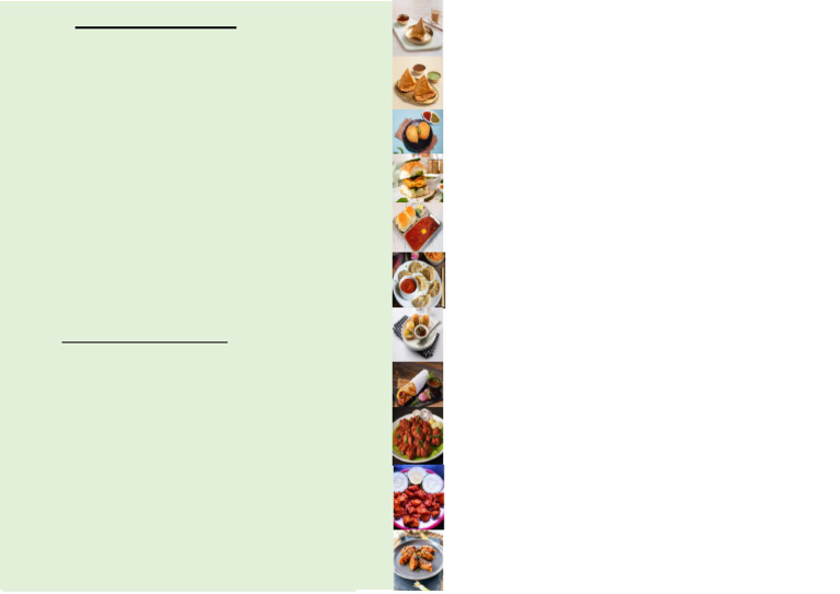 Evening Snacks Menu List | PDF