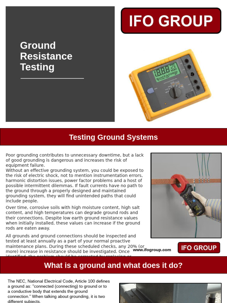Ground Resistance Testing | PDF | Electricity | Electrical Engineering